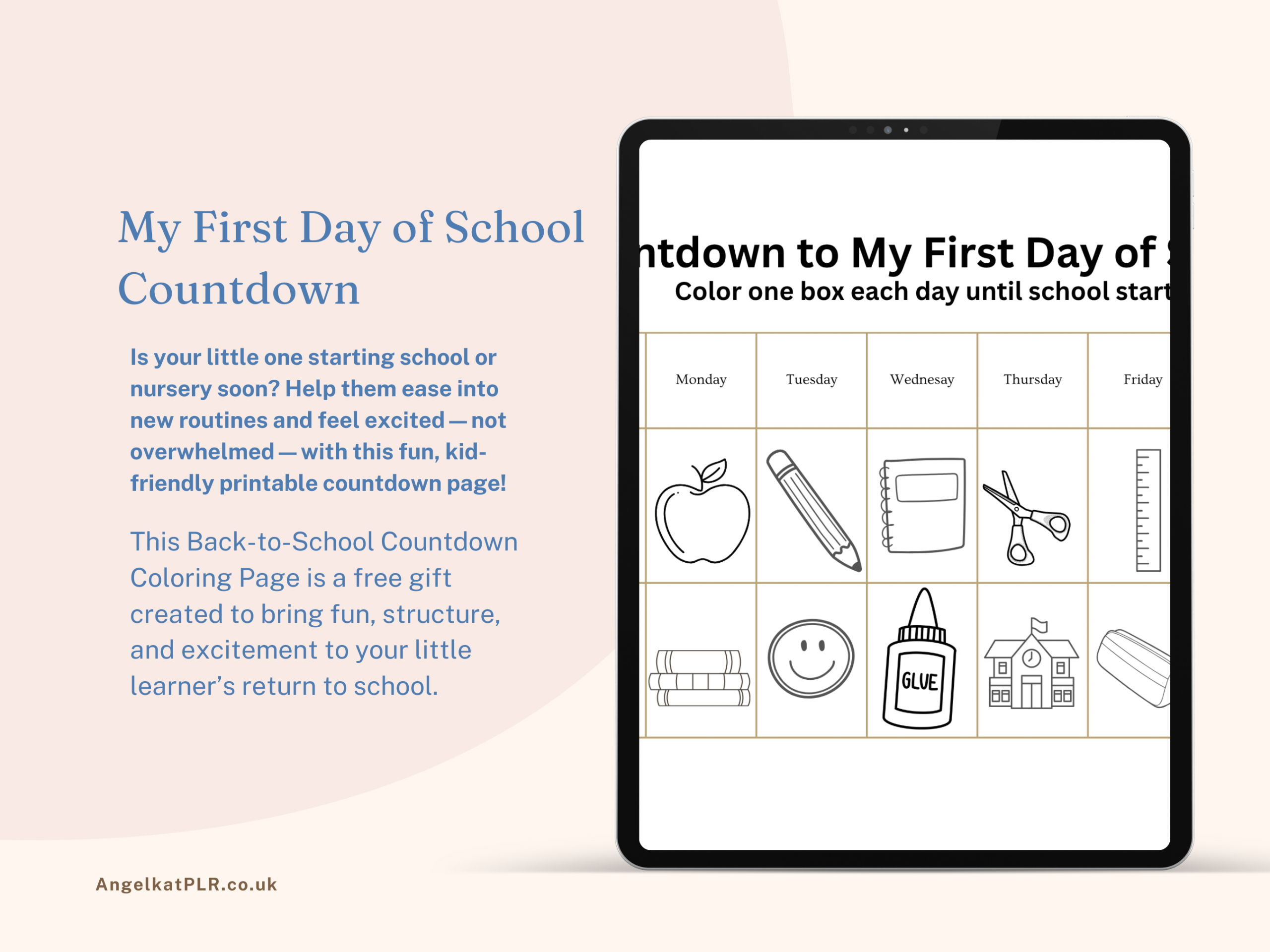 First day of school countdown - ANGELKATPLR