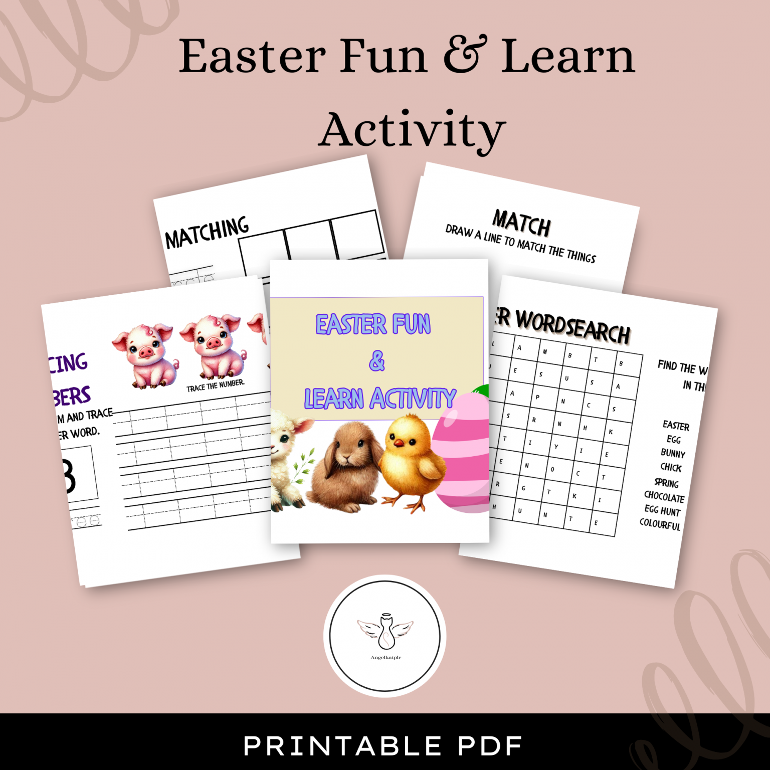 🎉 Easter Fun & Learn Activity Pack (Ages 3–6) - ANGELKATPLR